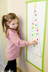 Christmas Dot Sticker Trees - Busy Toddler