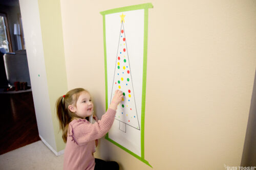 Christmas Dot Sticker Trees - Busy Toddler
