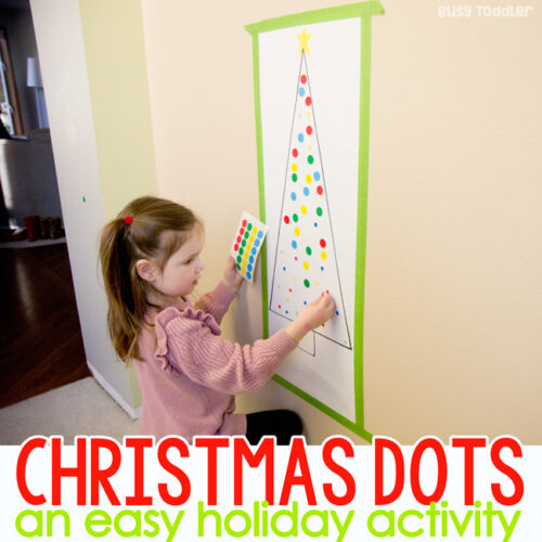 Christmas Dot Sticker Trees - Busy Toddler