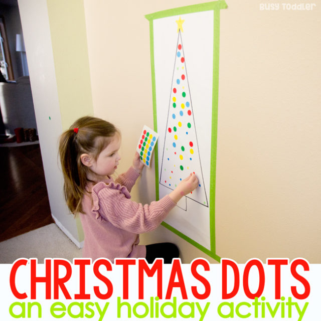 Christmas Dot Sticker Trees - Busy Toddler