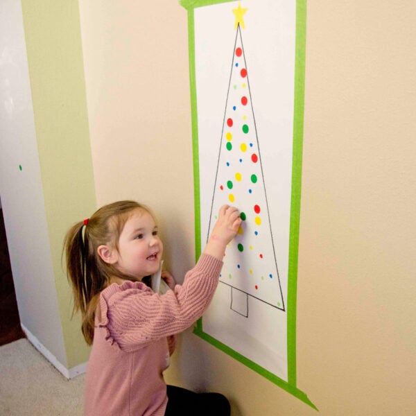 Christmas Dot Sticker Trees - Busy Toddler