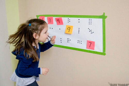 Post-It Number Match Math Activity - Busy Toddler