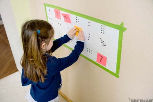 Post-It Number Match Math Activity - Busy Toddler