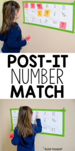 Post-It Number Match Math Activity - Busy Toddler