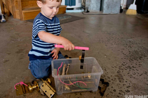 Magnetic Exploration Toddler STEM Activity - Busy Toddler