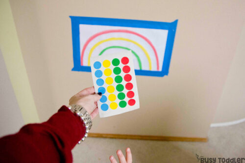 Rainbow Dot Sticker Line-Up - Busy Toddler