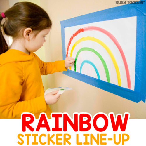 Rainbow Dot Sticker Line-Up - Busy Toddler