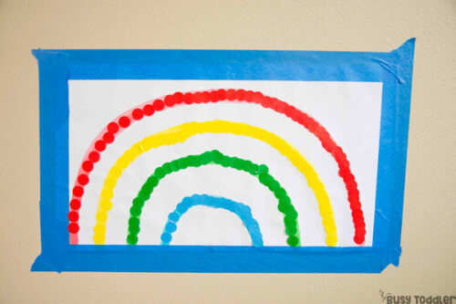 Rainbow Dot Sticker Line-Up - Busy Toddler