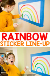 Rainbow Dot Sticker Line-Up - Busy Toddler