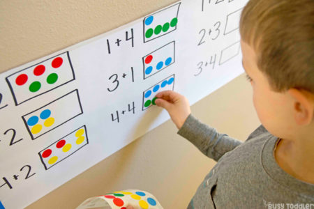 Dot Sticker Addition: A Fun Math Activity - Busy Toddler