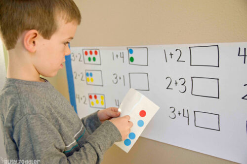 Dot Sticker Addition: A Fun Math Activity - Busy Toddler