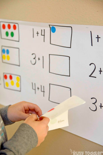 Dot Sticker Addition: A Fun Math Activity - Busy Toddler