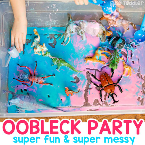 Oobleck Party: A Messy Fun Activity - Busy Toddler