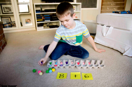 Easy Hands-On Addition Activity with Ten-Frames - Busy Todler
