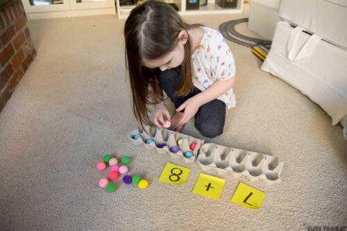 Easy Hands-On Addition Activity with Ten-Frames - Busy Todler