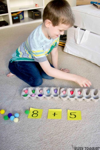 Easy Hands-On Addition Activity with Ten-Frames - Busy Todler