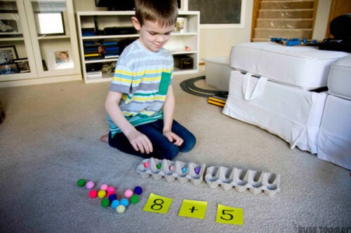 Easy Hands-On Addition Activity with Ten-Frames - Busy Todler