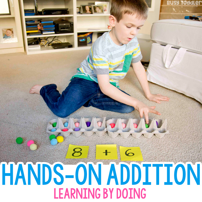 Easy Hands On Addition Activity With Ten Frames Busy Todler