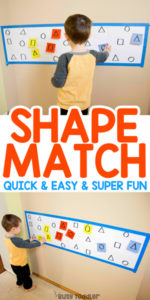 Shape Matching Post-It Notes Activity - Busy Toddler
