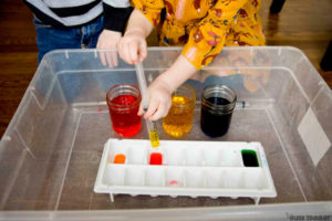 Mixing Colors Toddler Science Experiment - Busy Toddler