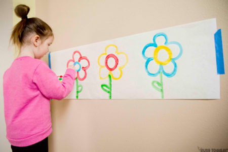 Dot Sticker Flowers Sort & Match Activity - Busy Toddler