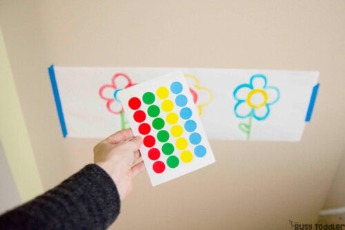 Dot Sticker Flowers Sort & Match Activity - Busy Toddler
