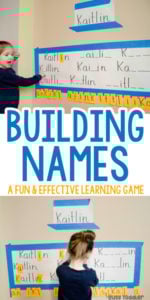 Building Names - Preschool Literacy Activity - Busy Toddler