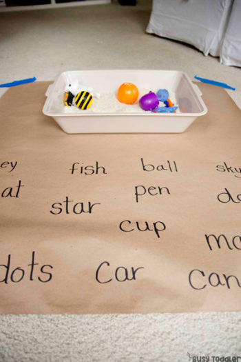 Matching Objects to Words: Reading Activity - Busy Toddler