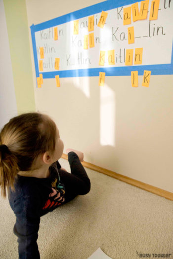 Building Names - Preschool Literacy Activity - Busy Toddler
