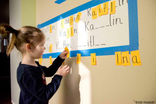 Building Names - Preschool Literacy Activity - Busy Toddler