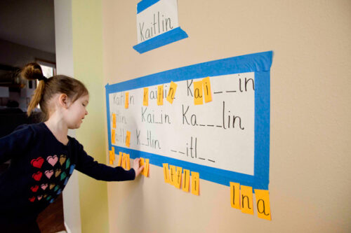 Building Names - Preschool Literacy Activity - Busy Toddler