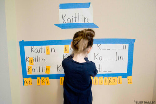 Building Names - Preschool Literacy Activity - Busy Toddler