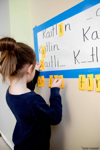 Building Names - Preschool Literacy Activity - Busy Toddler