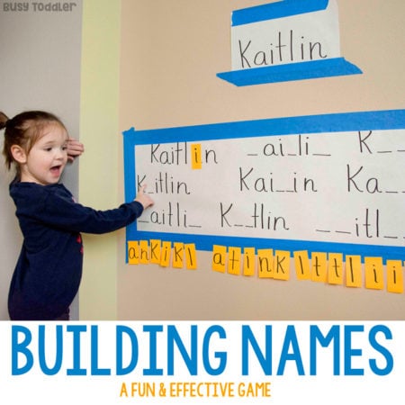 Building Names - Preschool Literacy Activity - Busy Toddler