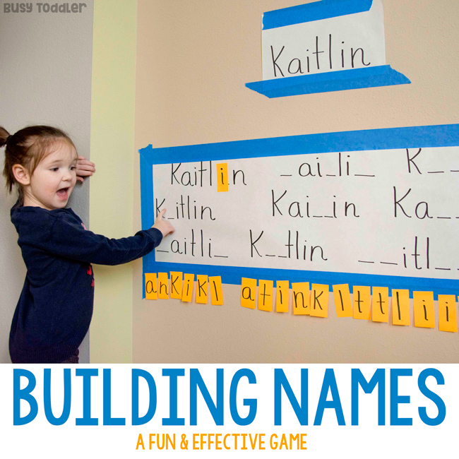 Building Names Preschool Literacy Activity Busy Toddler
