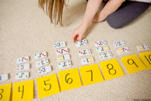 Domino Line-Up Preschool Math Activity - Busy Toddler