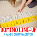 Domino Line-Up Preschool Math Activity - Busy Toddler