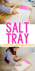 Salt Writing Tray Activity - Busy Toddler