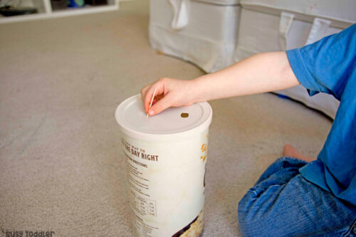 Size Sorting Box Toddler Activity - Busy Toddler