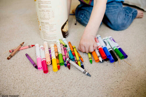 Size Sorting Box Toddler Activity - Busy Toddler