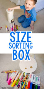 Size Sorting Box Toddler Activity - Busy Toddler
