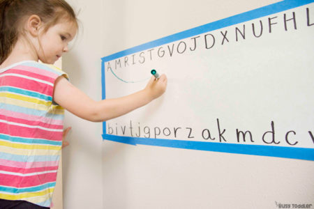 Easy Alphabet Matching Activity for Kids - Busy Toddler