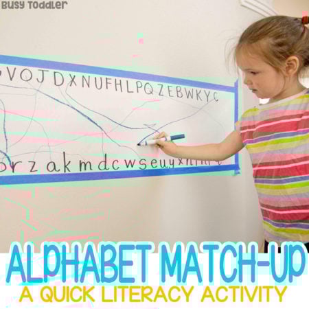 Easy Alphabet Matching Activity for Kids - Busy Toddler