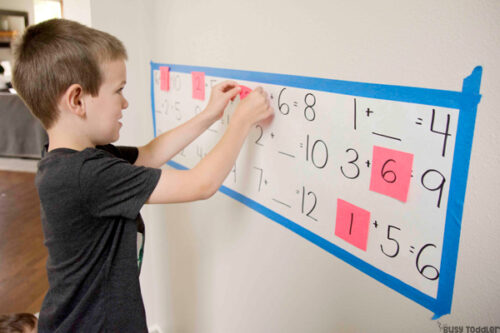 Finish the Equation Math Activity - Busy Toddler