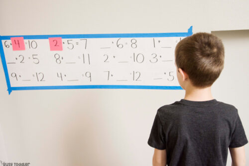 Finish the Equation Math Activity - Busy Toddler