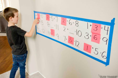 Finish the Equation Math Activity - Busy Toddler