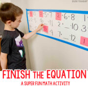 Finish the Equation Math Activity - Busy Toddler