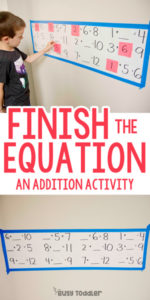 Finish the Equation Math Activity - Busy Toddler