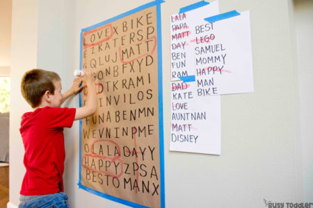 Giant Word Search Activity for Kids - Busy Toddler