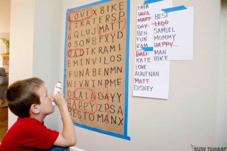 Giant Word Search Activity for Kids - Busy Toddler